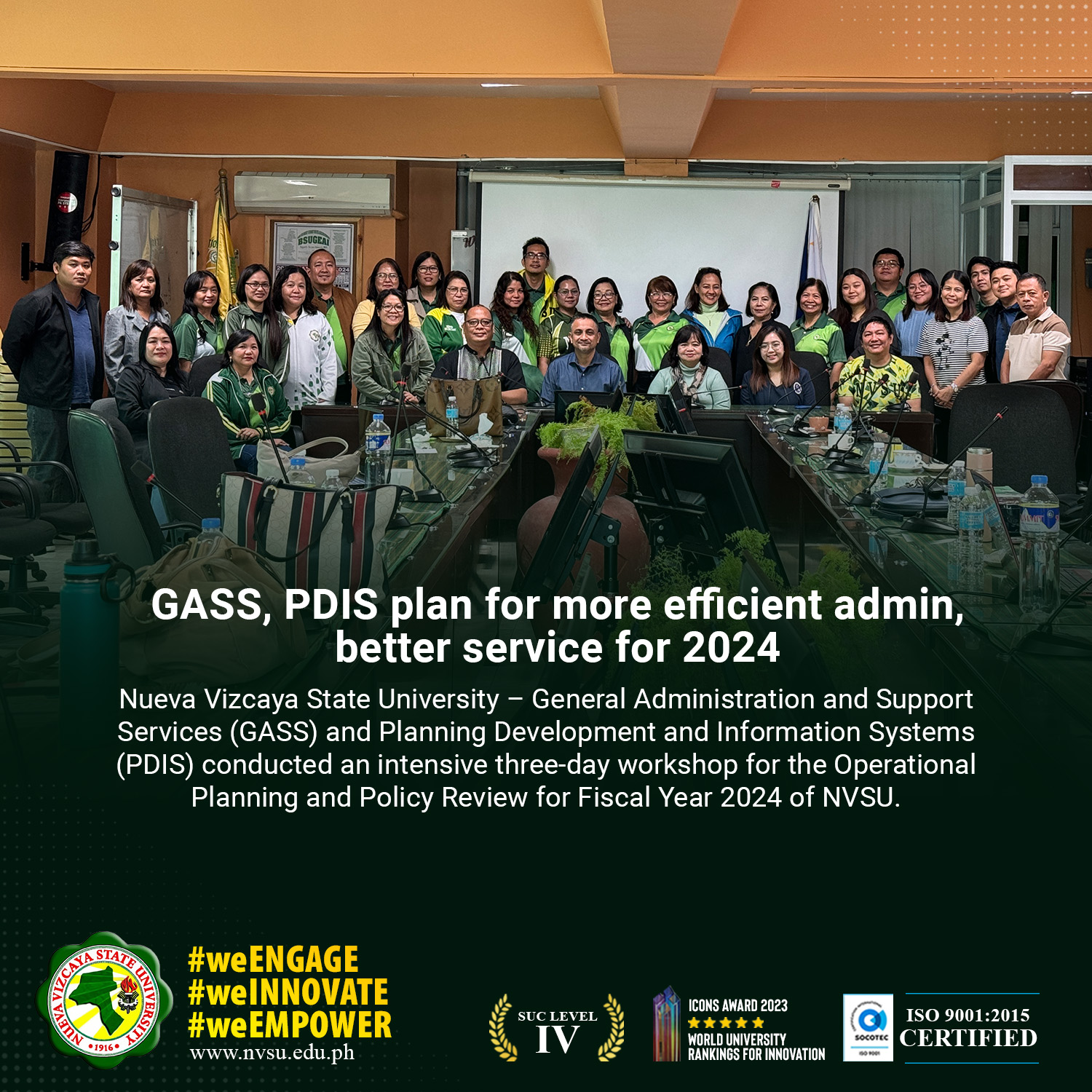 NVSU - GASS, PDIS plan for more efficient admin, better service for 2024